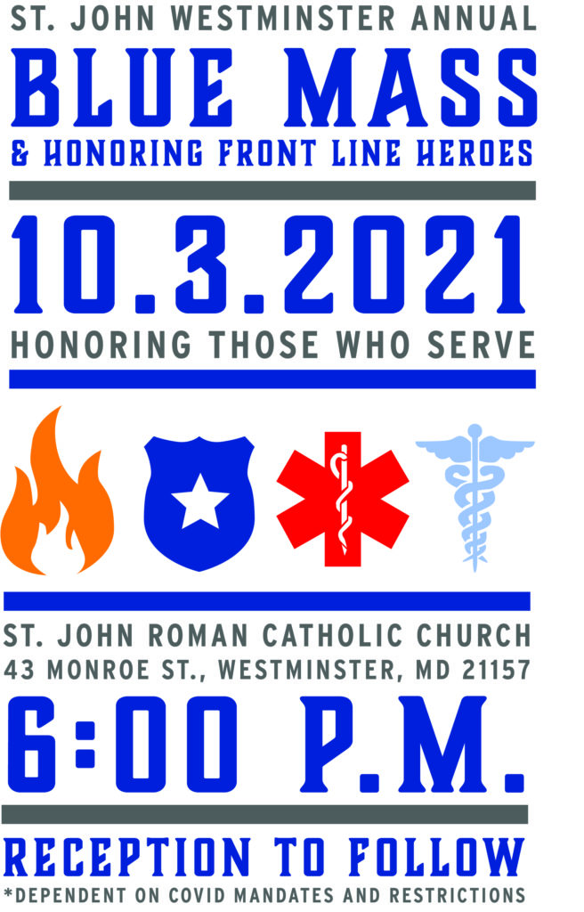 Blue Mass Flyer 2021 - St. John Roman Catholic Church - Westminster, MD