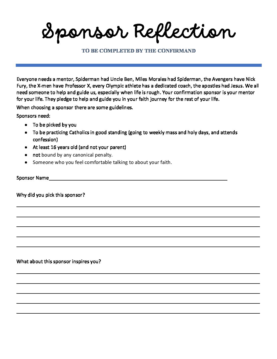 Confirmation - St. John Roman Catholic Church - Westminster, MD